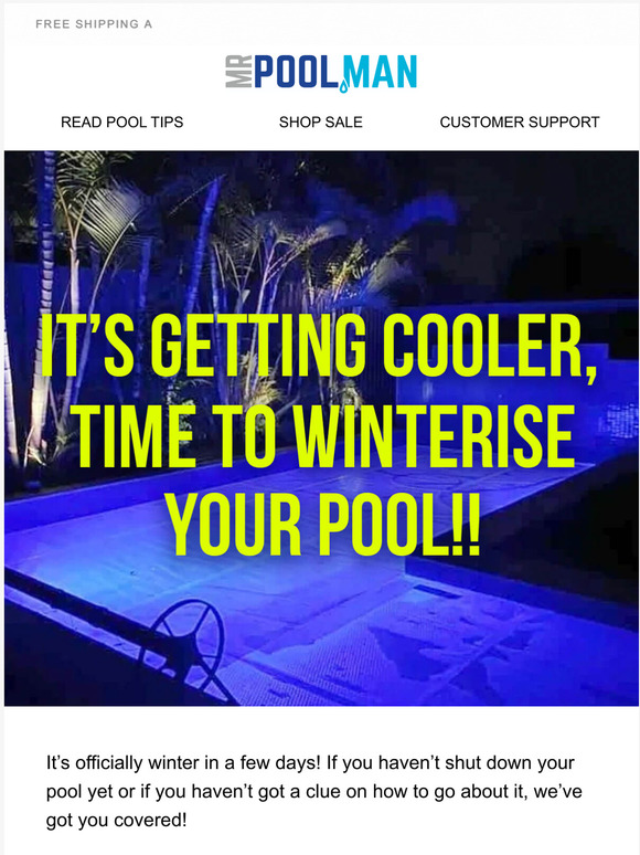 Mr Pool Man: Is your pool ready for the first day of winter? | Milled