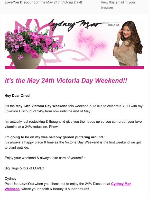 Cydney Mar Wellness: The Victoria Day Weekend | Milled