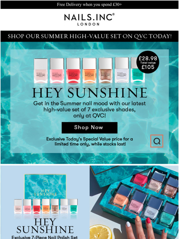 Nails Inc: Our new 7-piece set worth 105 for just 28.98! On QVC now ...