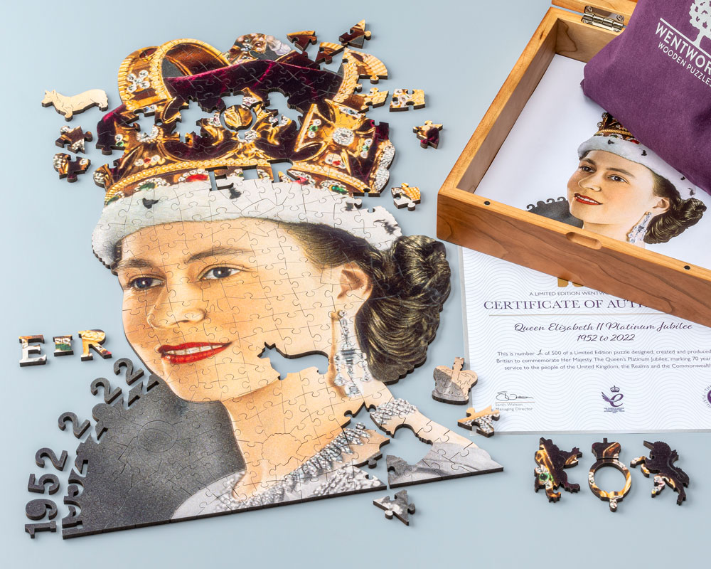 Wentworth Wooden Puzzles: Queen's Jubilee Celebration Puzzles | Milled