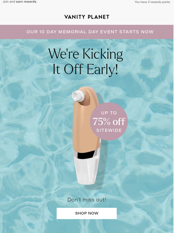 Vanity Planet: Our Memorial Day Event Starts NOW | Milled