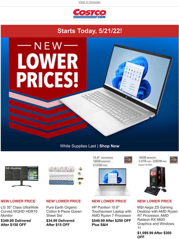 Costco: We Dropped Prices! New Lower Prices on Select Items Start Today ...