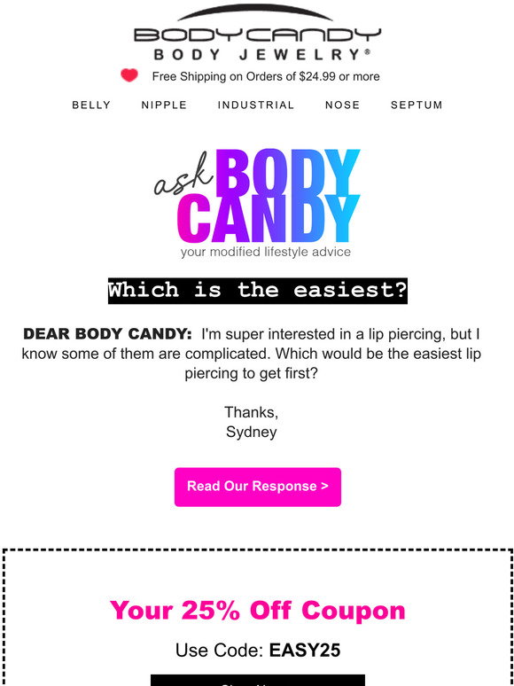 Body Candy: Which piercing is easiest? | Milled