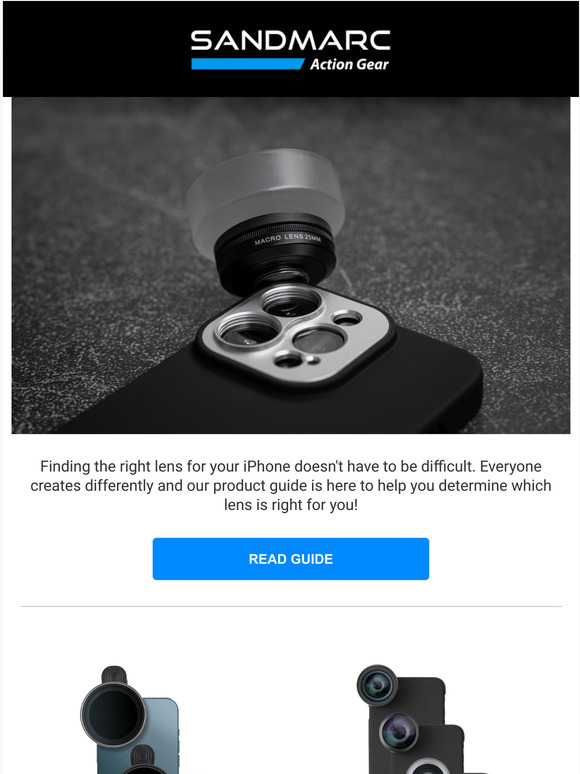 SANDMARC: iPhone Lenses Explained. | Milled