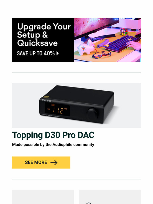 Drop: Topping D30 Pro DAC, GMK Skeletor Keycap Set, HOMOO KF068 3 Mode ...