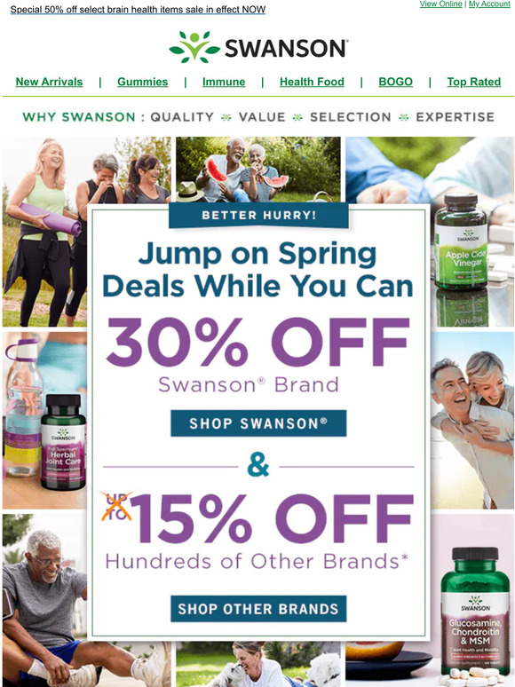 Swanson Health: Ending soon 30% off Swanson & 15% off everything else ...