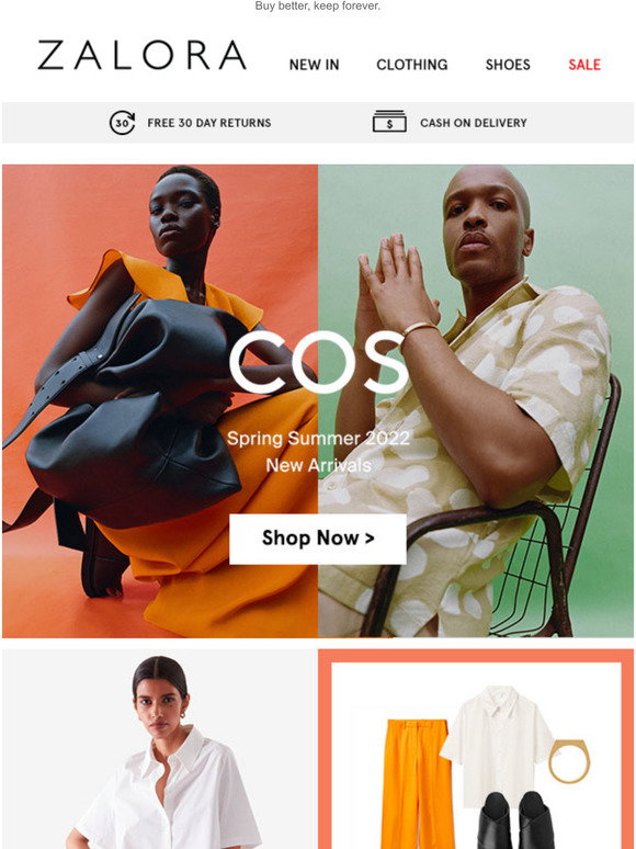 ZALORA: COS Lookbook: Spring & Summer 2022 | Milled