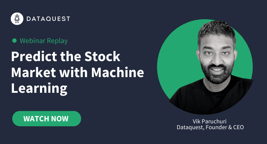 Dataquest Predict The Stock Market With Machine Learning Milled