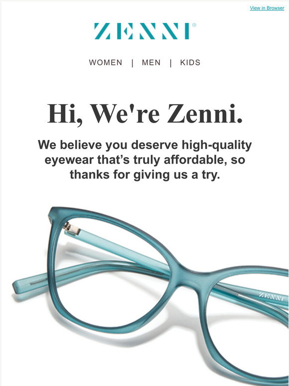 Zenni Optical: Your 10% Offer is Inside | Milled