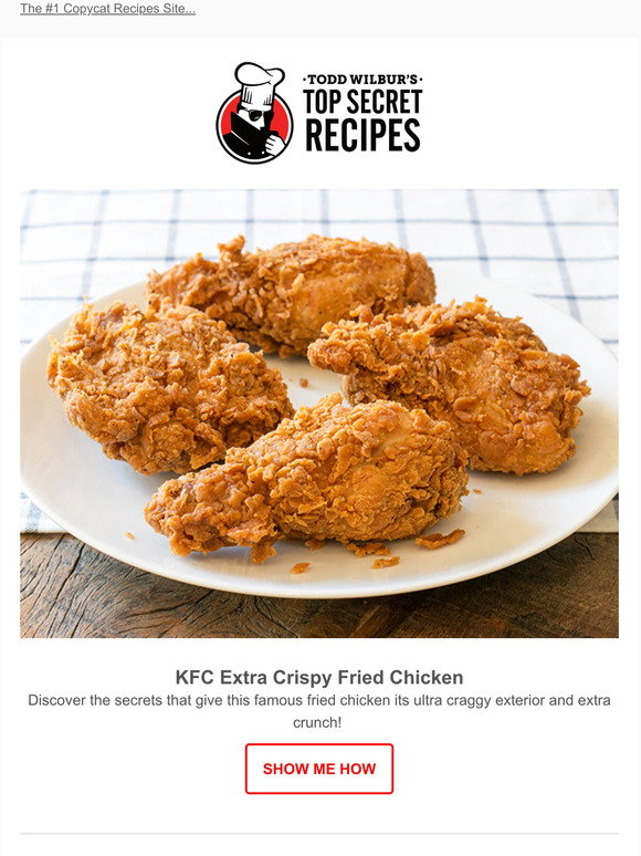 Top Secret Recipes: Make a perfect duplicate of KFC Extra Crispy Fried ...
