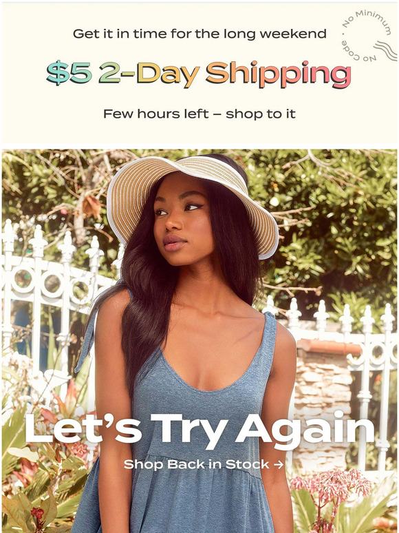 Lulus: $5 Two-Day Shipping Ends Tonight! | Milled