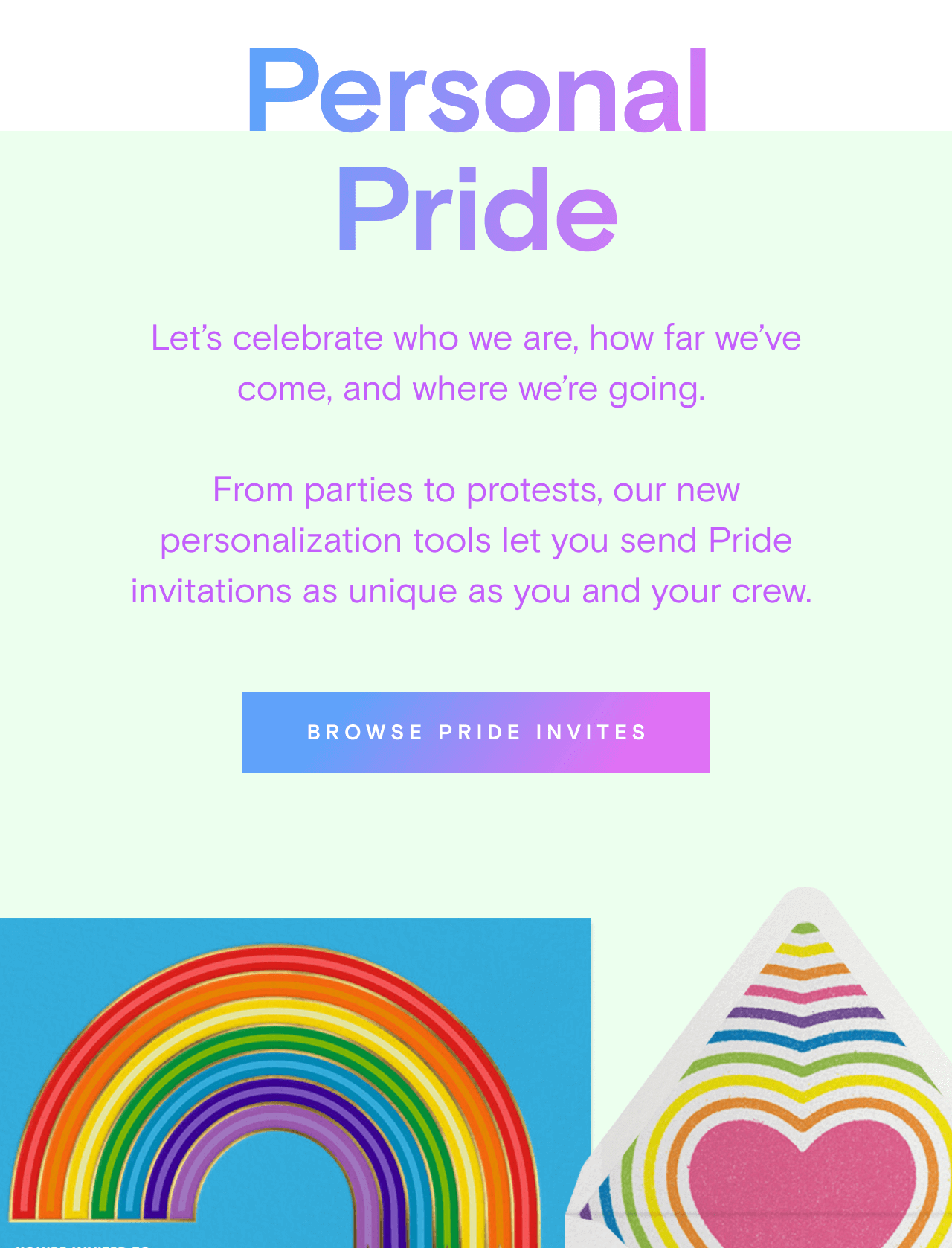 Paperless Post: New Pride invitations, new ways to personalize | Milled