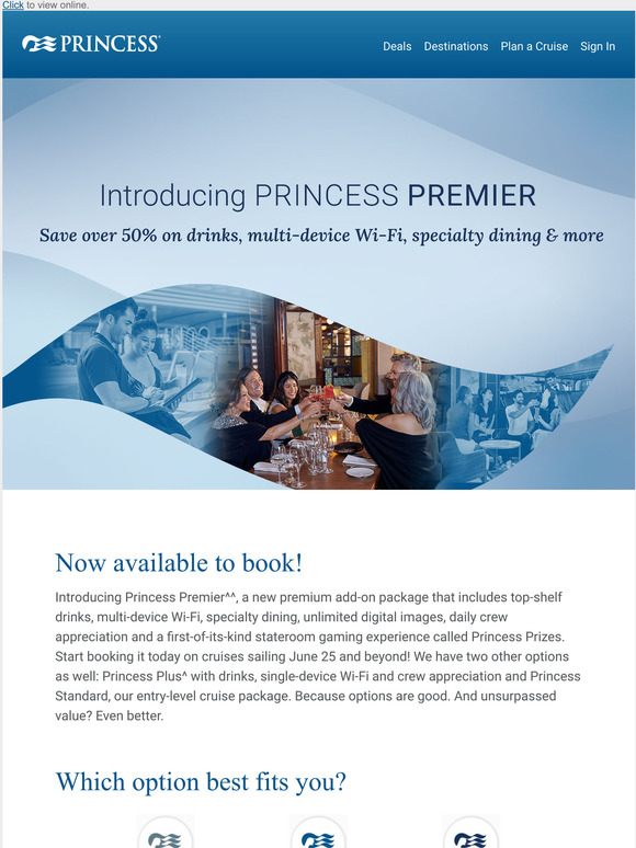 Princess Cruises: NEW Princess Premier, our best value, on sale today ...