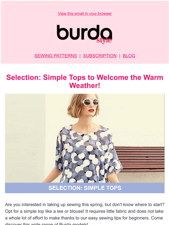 burdastyle.com: May 2022: Our Selection of Easy-to-do Tops | Milled