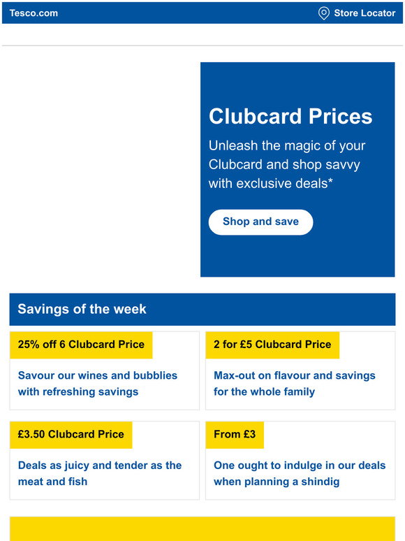 Tesco: -we're helping you shop a little easier with exclusive deals ...