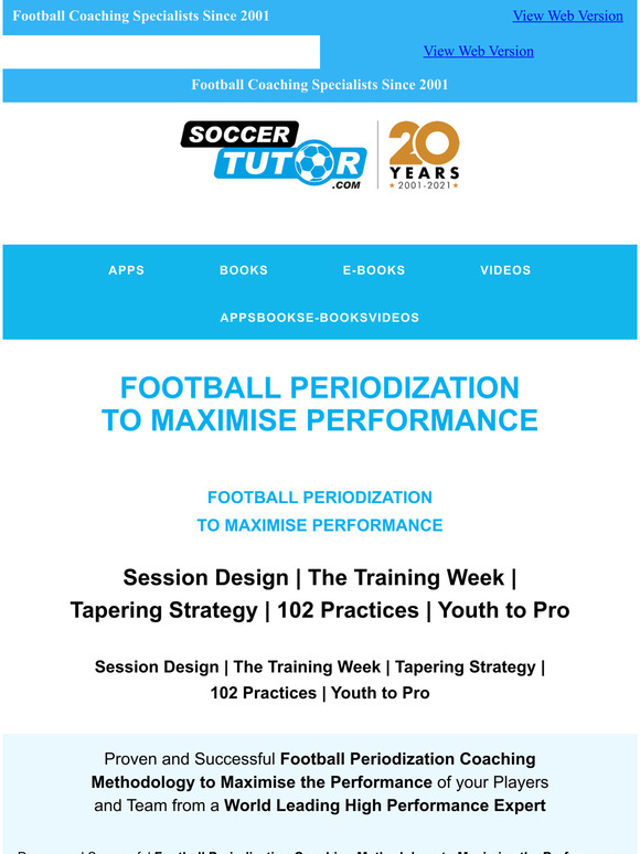 SoccerTutor: *NEW BOOK* Football Periodization | Milled