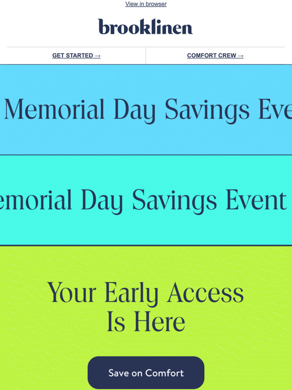 Brooklinen: EARLY ACCESS: Memorial Day Savings | Milled