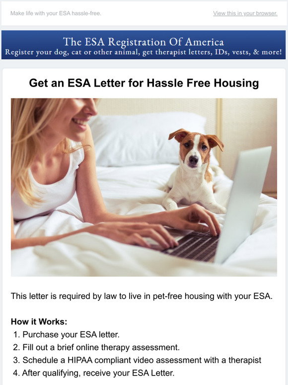 ESA Registration: 4 easy steps to a better life with your Emotional ...