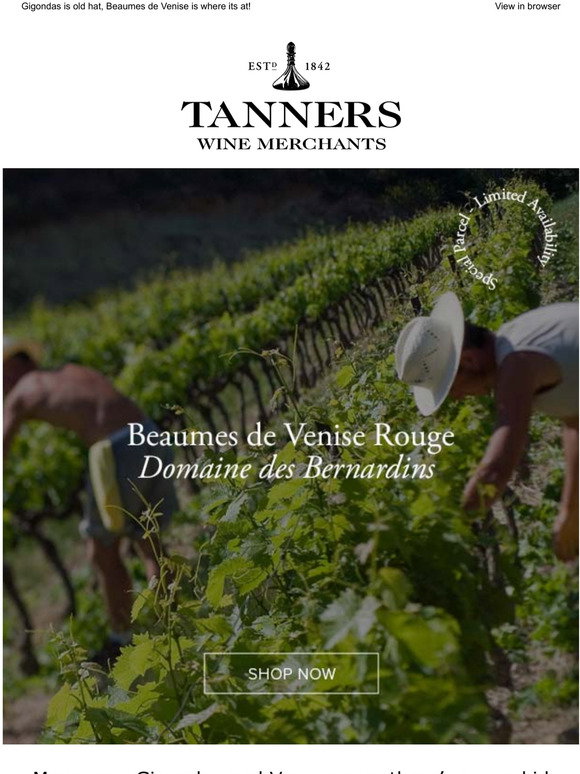 Tanners Wines: Special parcel Rhne red with 91 Decanter Points | Milled