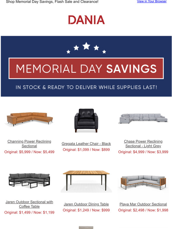 Dania Furniture: SAVINGS ARE HERE! | Milled