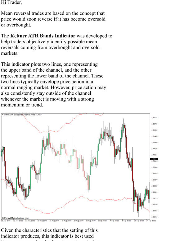 Forex MT4 Indicators: [Download] Keltner ATR Bands Indicator for MT4 ...
