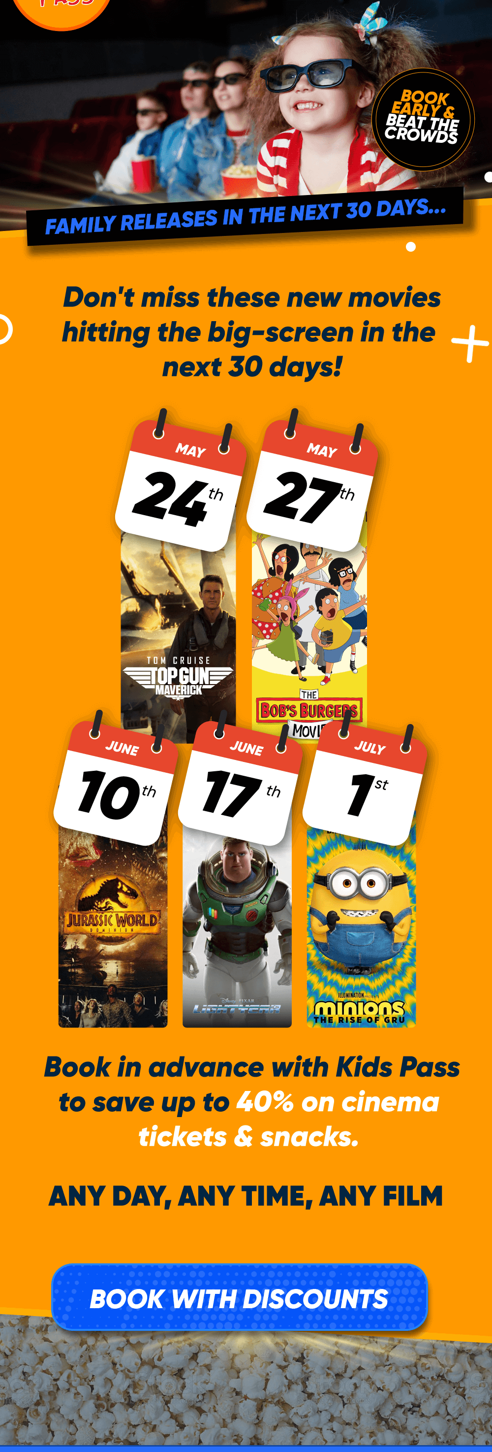 Kids Pass: EPIC new family movies: Book Now | Milled