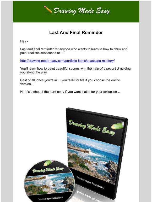 Drawing Made Easy: -last and final reminder | Milled