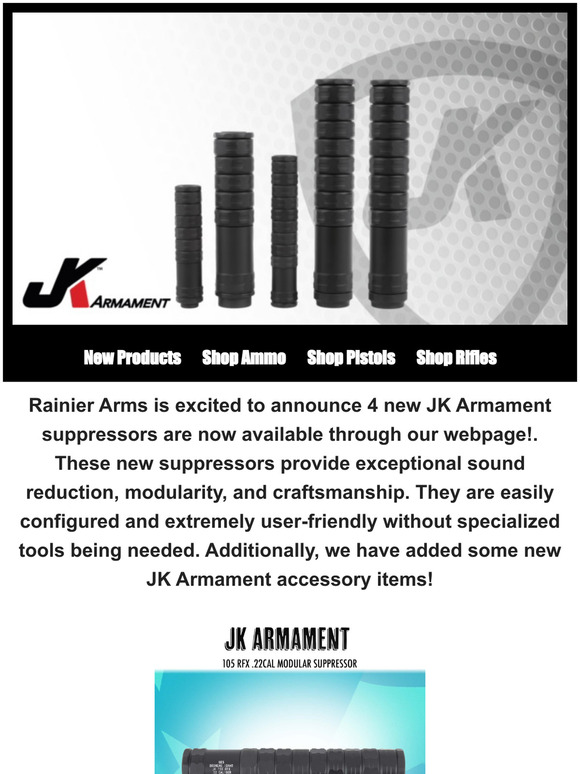 Rainier Arms: INTRODUCING THE JK ARMAMENT SUPPRESSOR LINE UP | Milled