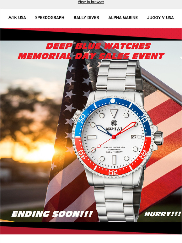 Deep Blue: DEEP BLUE - MEMORIAL DAY SAVINGS EVENT ENDING SOON!!! | Milled