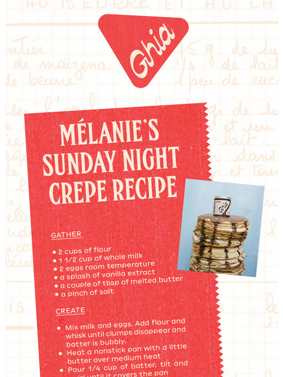 GHIA: Mlanies childhood crepe recipe | Milled