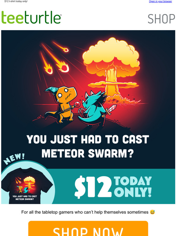 TeeTurtle: Gaming dinos and meteors? | Milled