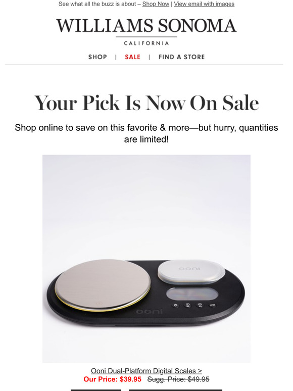 Pottery Barn: Good news! Ooni Dual-Platform Digital Scales is now on ...