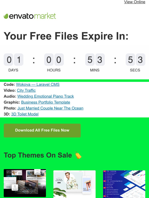 Envato: May Freebies Expiring! + Top Themes & Code On Sale | Milled