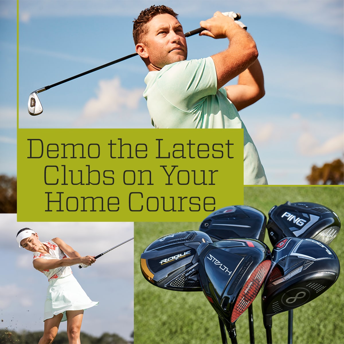 Golf Galaxy: It's simple: Try before you buy! Demo the latest clubs on ...