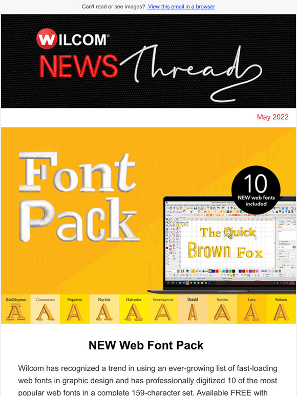 Wilcom: Do fonts really matter? | Milled