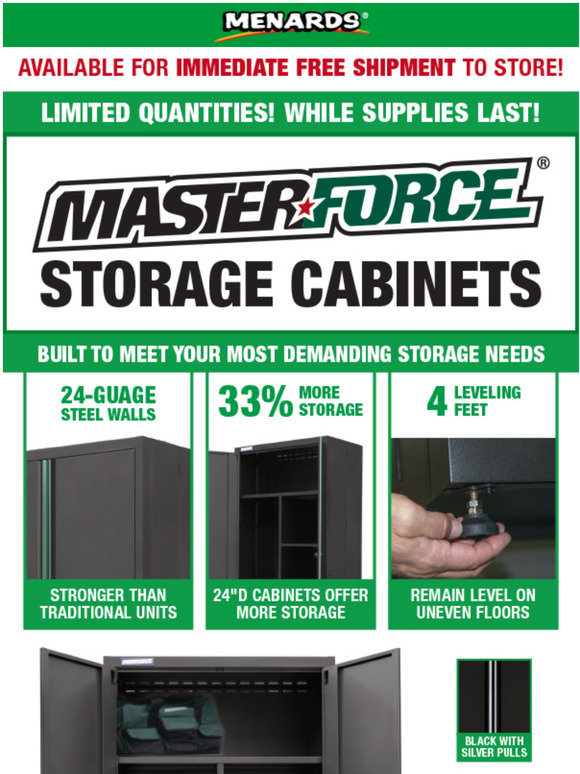 Menards: Limited Quantities Remain on These Masterforce Storage ...