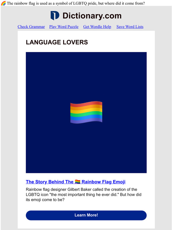 Dictionary.com: How Did The Rainbow Flag Become A Symbol Of Pride? | Milled