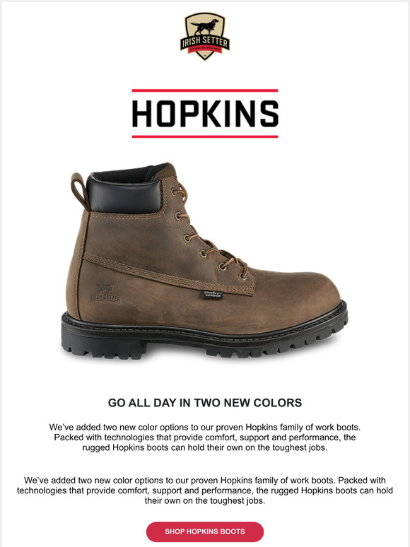 Irish Setter Boots: Rugged Hopkins Boots Now in 2 NEW Colors | Milled