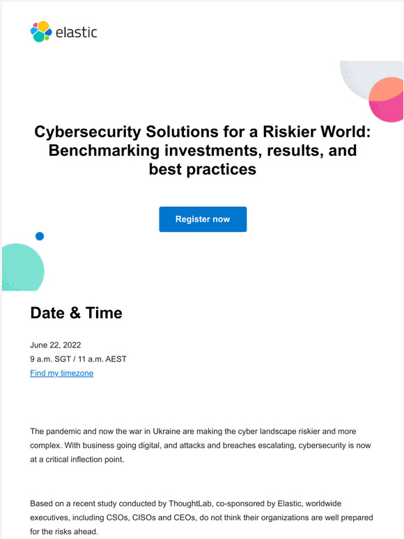 Elastic: Cybersecurity solutions for a riskier world: Benchmarking ...