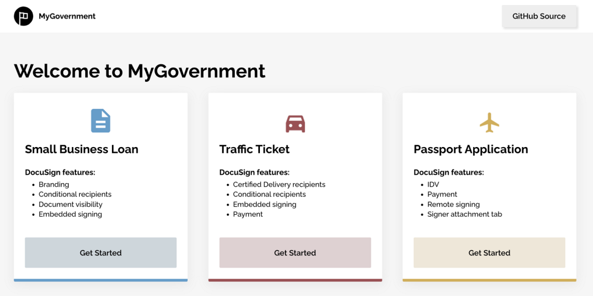 DocuSign: Try our new MyGovernment sample app! | Milled