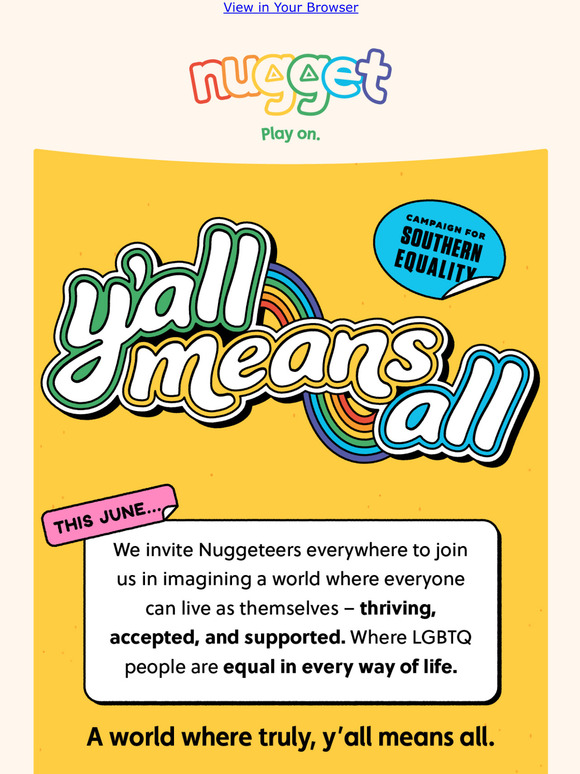 Nugget Comfort: Yall Means All | Milled