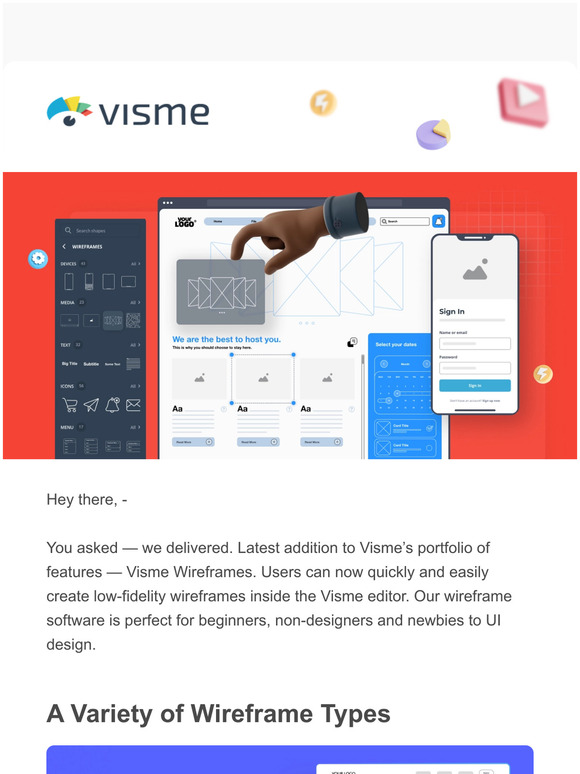 Visme: [NEW FEATURE] Create Low-Fidelity Wireframes With Visme | Milled