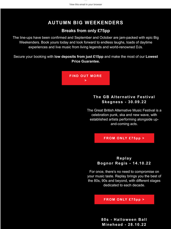 Butlins: Which weekender will you pick? | Milled