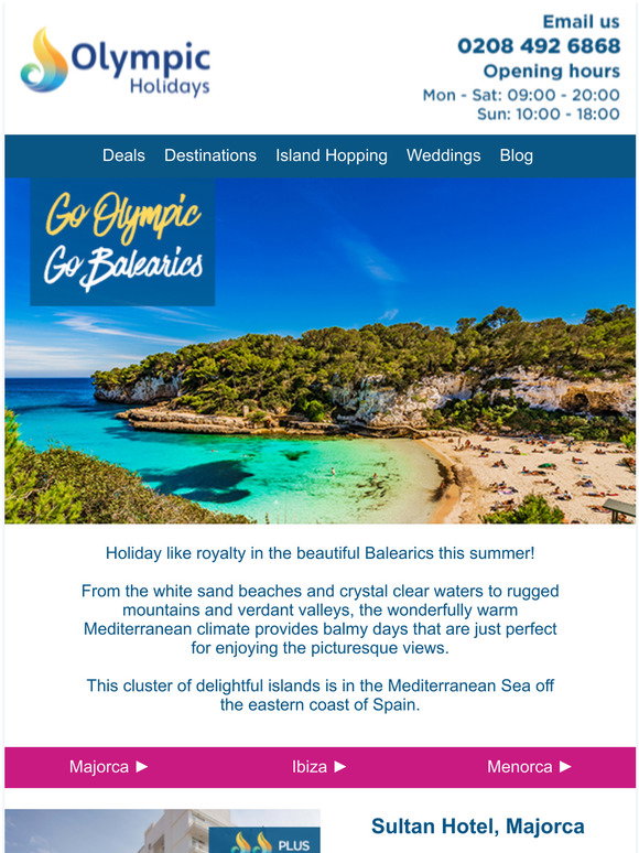 Olympic Holidays: Majorca, Ibiza and Menorca from 270pp | Milled