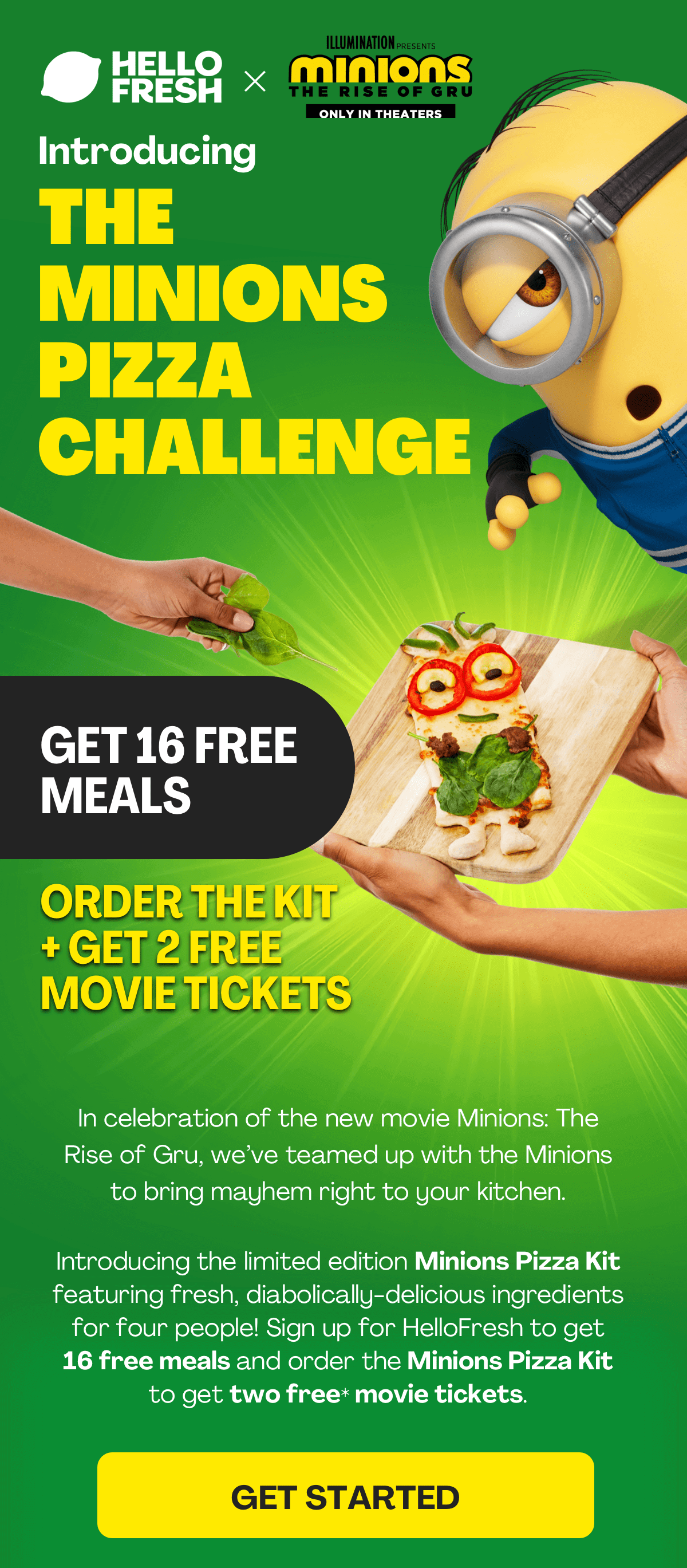 HelloFresh: Meet the Minions Pizza Kit | Milled