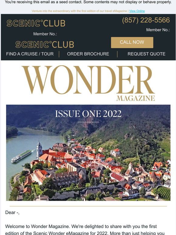 Scenic: Seed - -Your Scenic Club Wonder Magazine has arrived | Milled