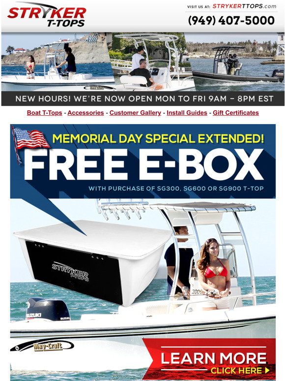Stryker T-Tops: 8 Hours Left: FREE Stryker T-Top Electronics Box ...