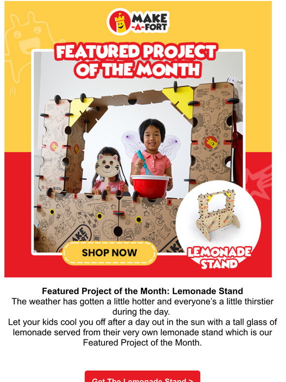 Make-A-Fort: Featured Project of the Month: Lemonade Stand | Milled