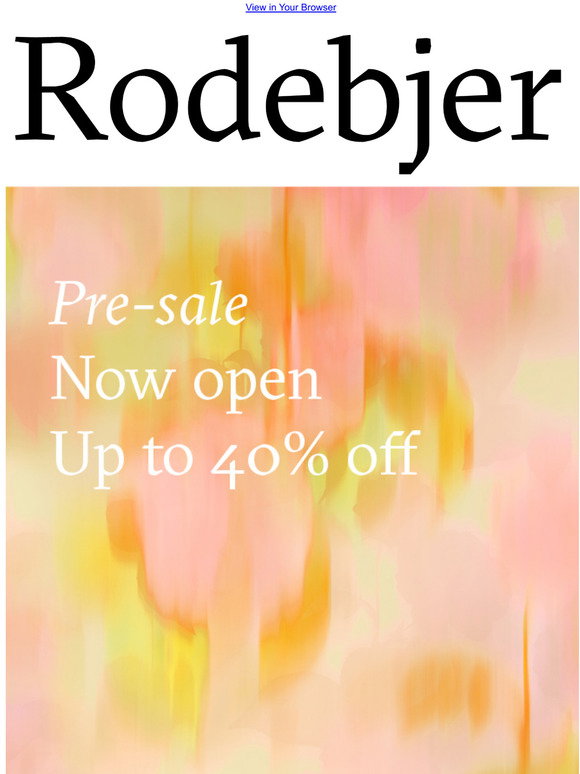 Rodebjer: PRE-SALE is now open | Milled