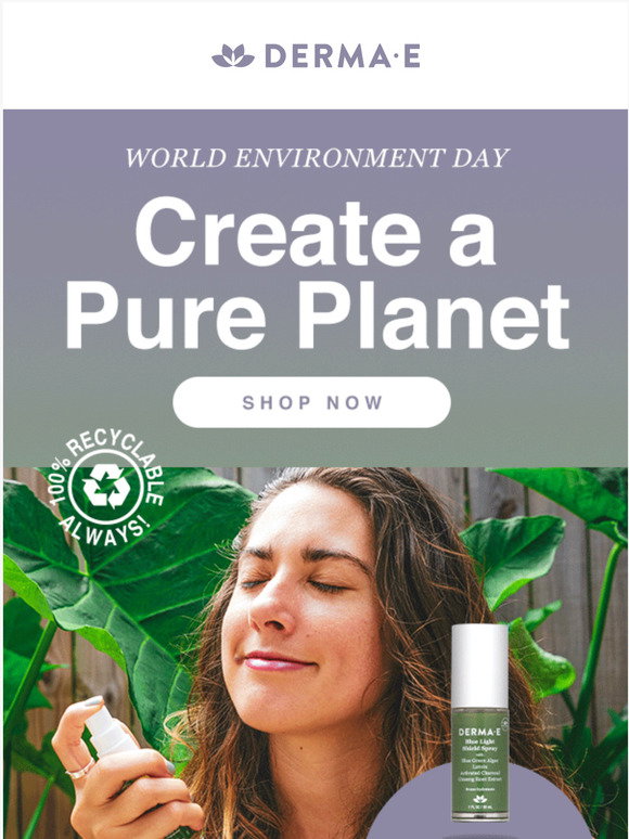 DERMA E: Free Full Sized Gift For World Environment Day! | Milled